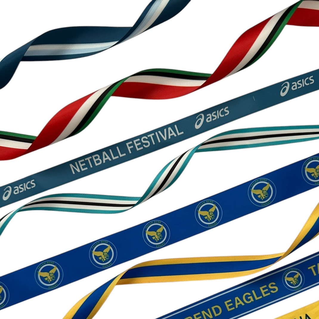 Custom Print Ribbon | Netball Hair Ribbon | Personalised School Hair ...